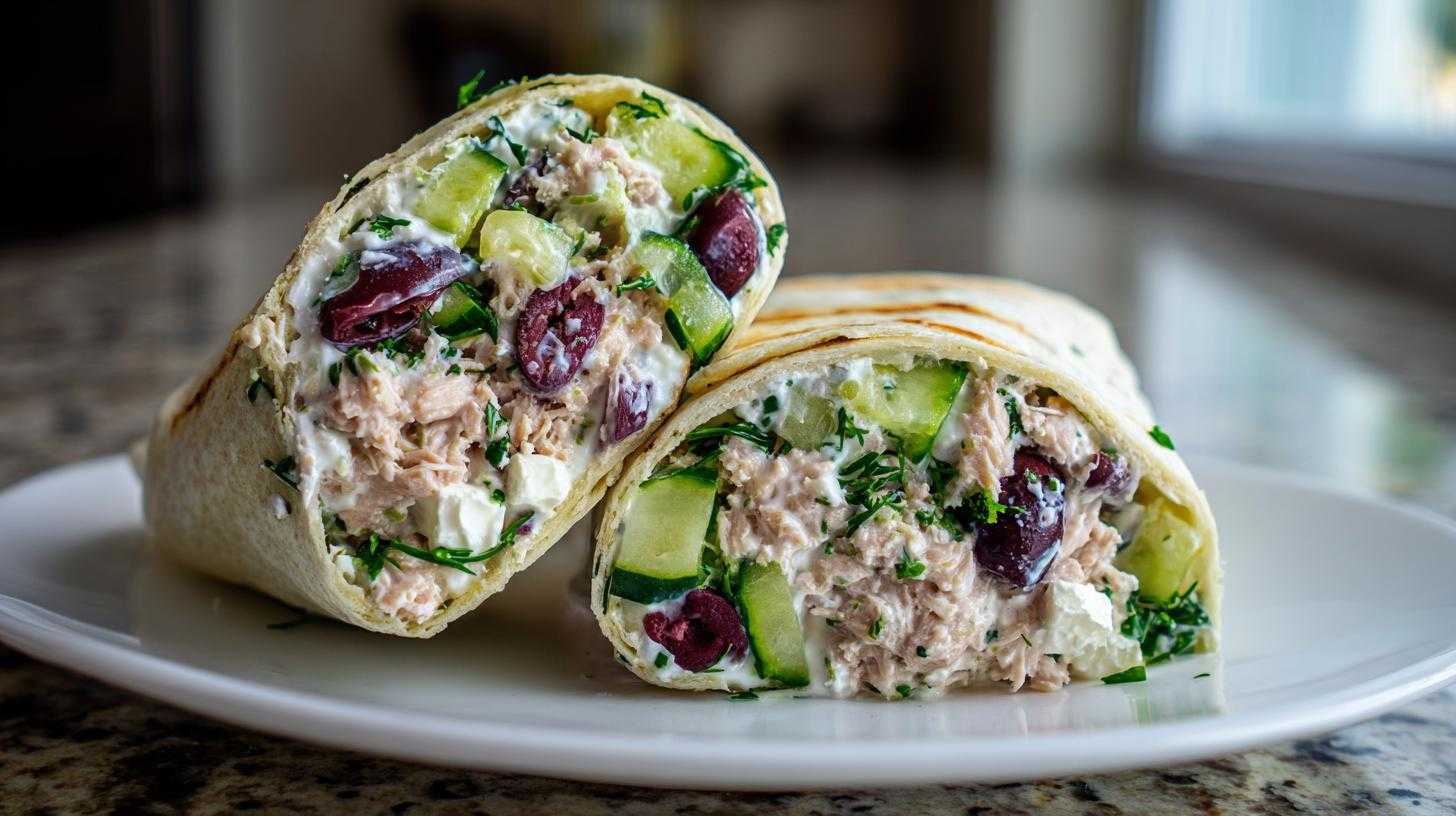 Amazing Greek Tuna Wrap: A 15-Minute Joy! - The Cook Chic