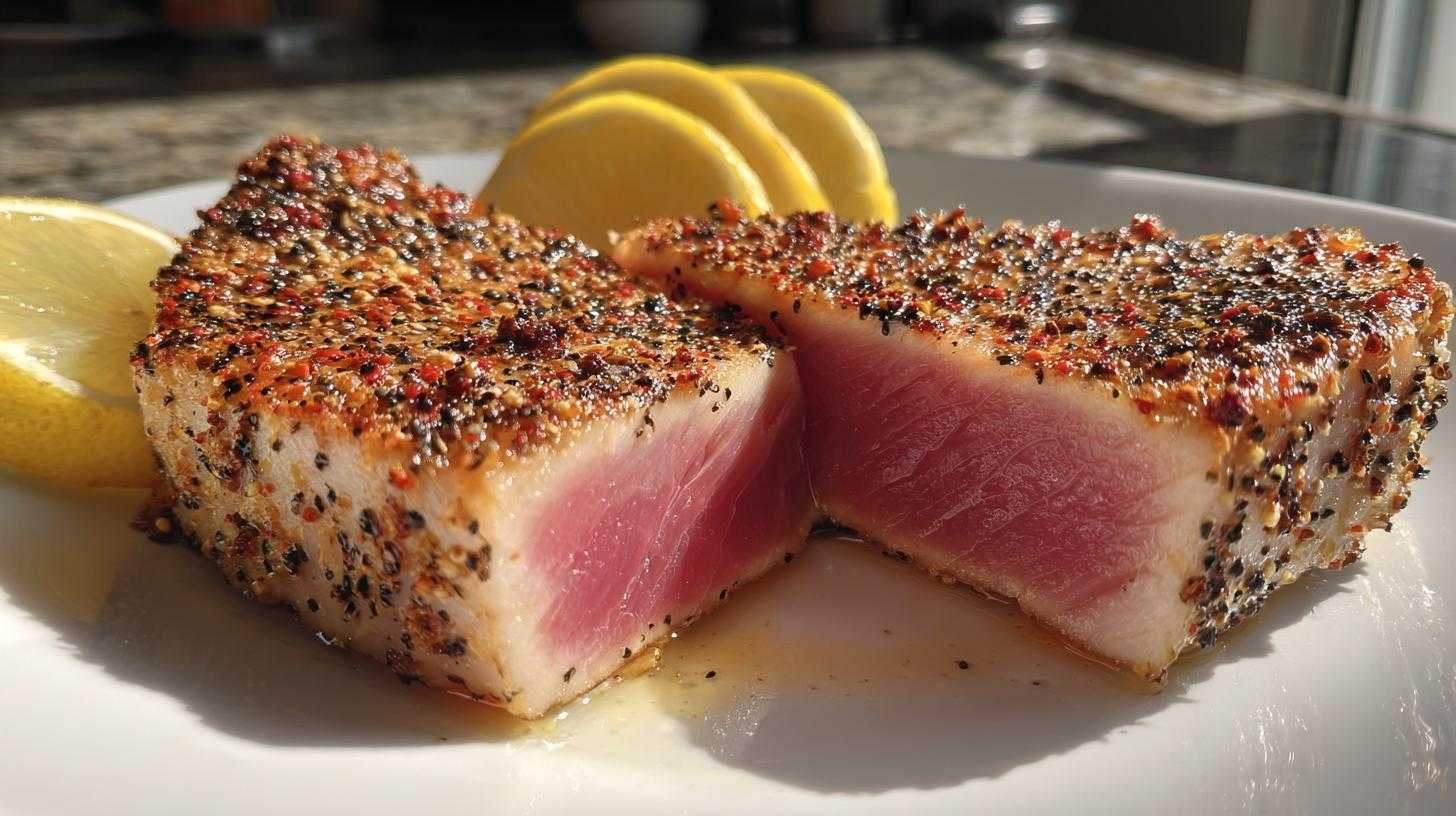Perfect Seared Tuna Steak with Lemon Pepper: My 1-Minute Marvel - The ...